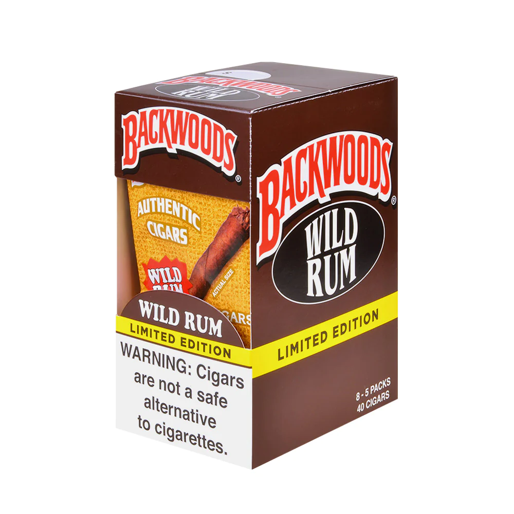 Backwoods Wild Rum Cigars (8×5 Packs) - Rare Backwoods Cigars