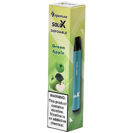 Vapeman Solo X Disposable Vape – Green Apple - Rare Backwoods Cigars